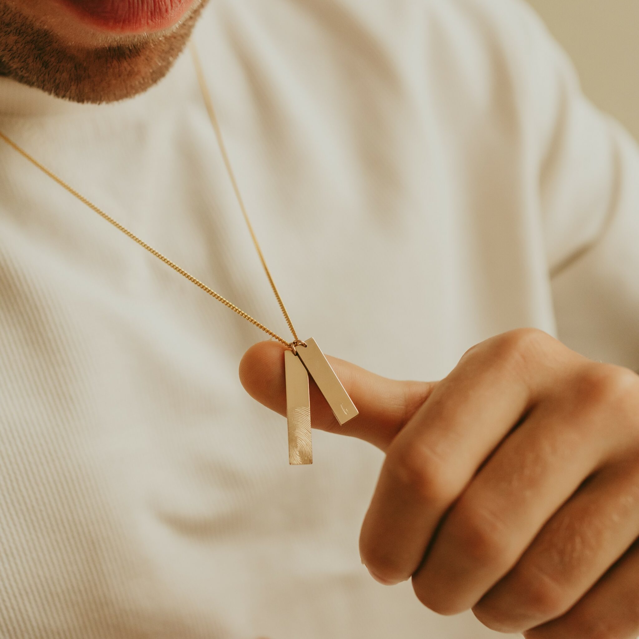 Mannen ketting bar dubbel | Hanne Detail