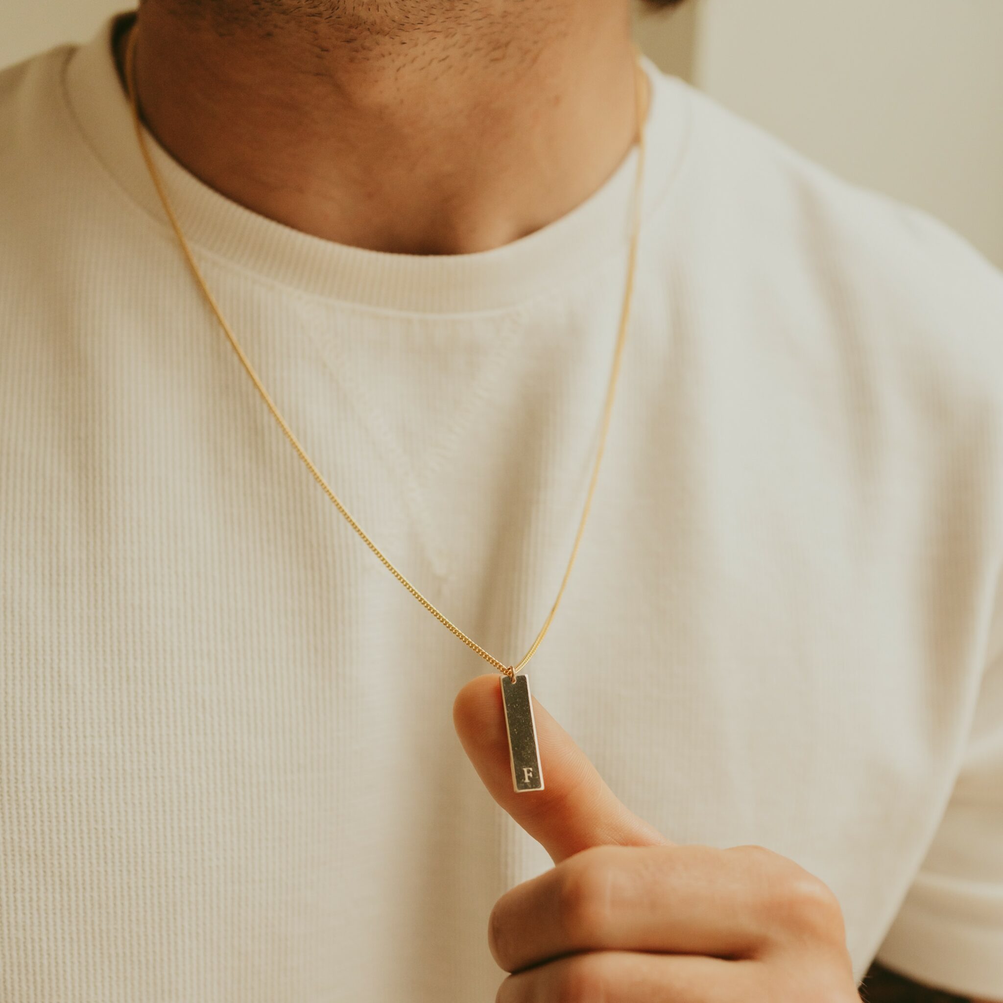 Mannen ketting bar kort | Hanne Detail