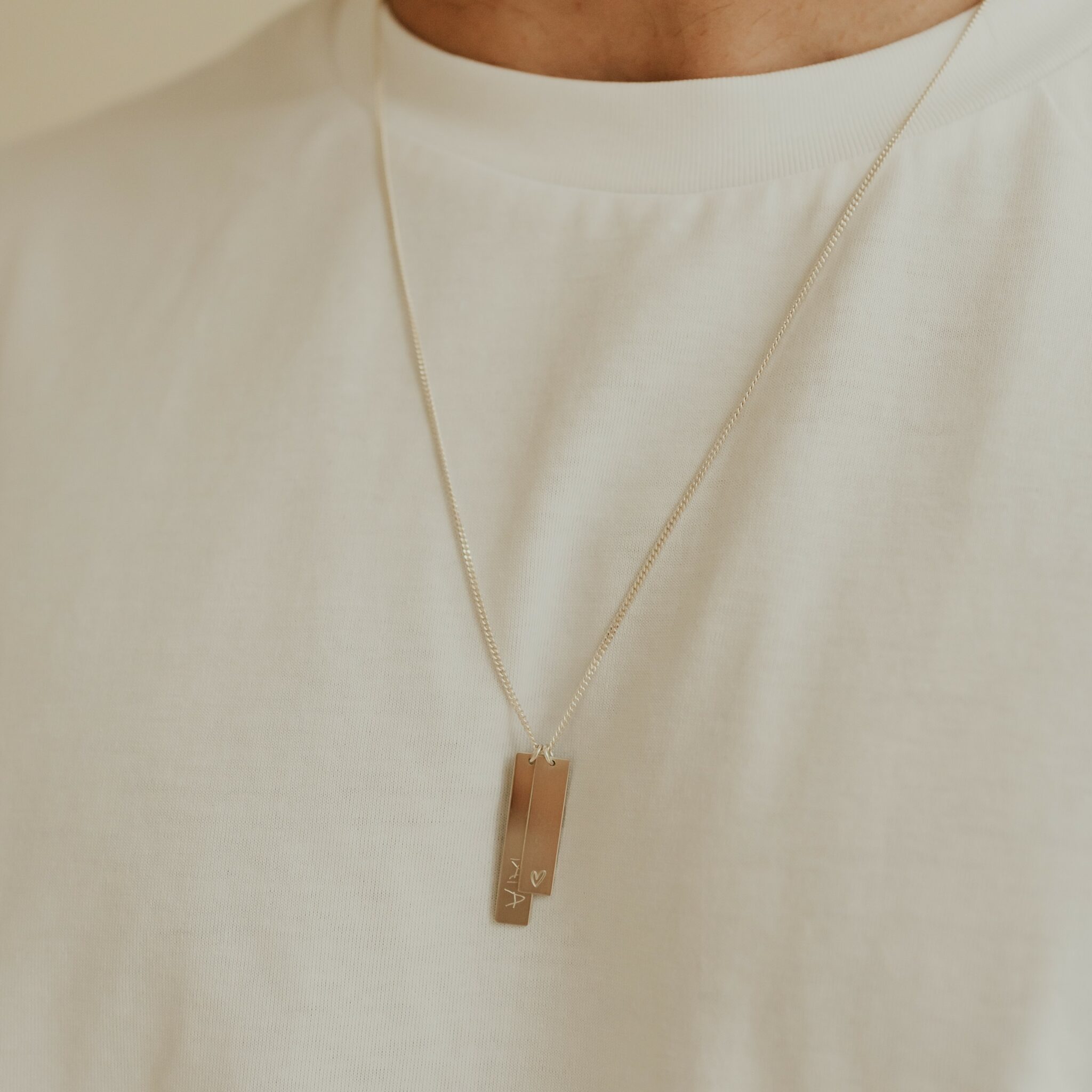 Mannen ketting bar dubbel | Hanne Detail